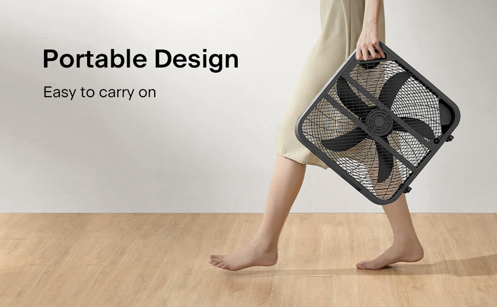 Pelonis 3-Speed Box Fan PFB50A2ABB-V - Pelonis