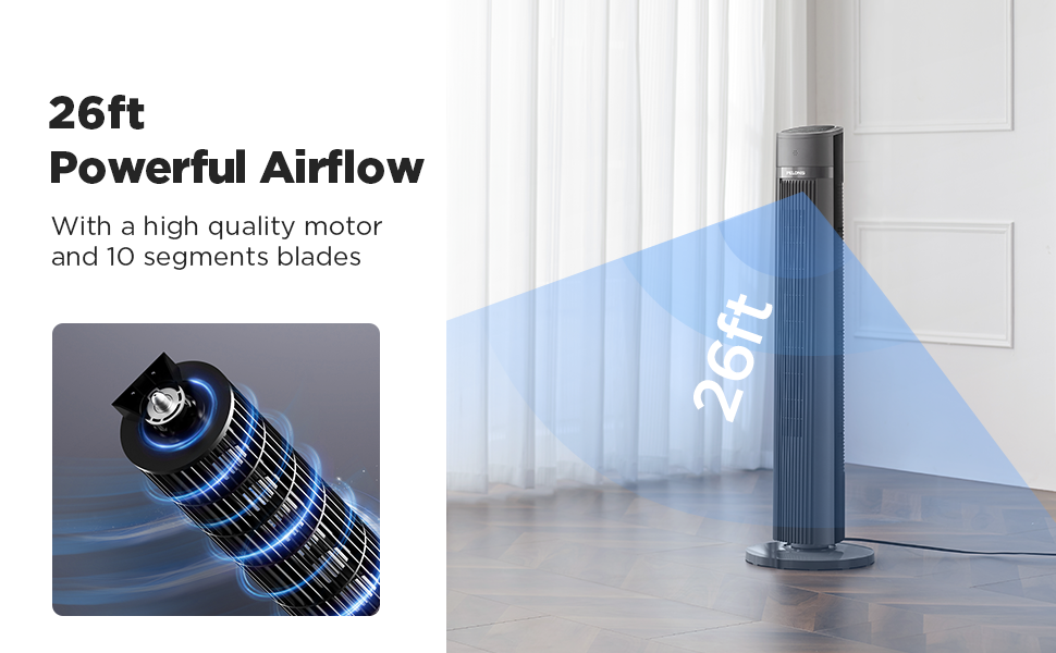 Pelonis 40" Oscillating Tower Fan PFT40A4AGB - Pelonis