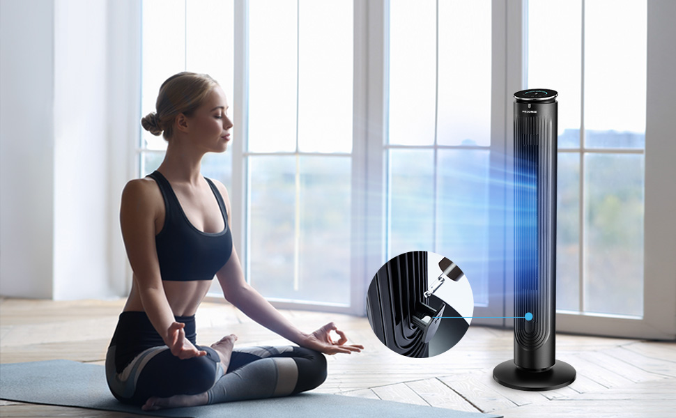 Pelonis 42" Oscillating Tower Fan PFT42A5BGB - Pelonis