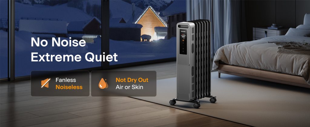 Pelonis Oil Filled Radiator Electric Space Heater PSHO07JR4AGB - Pelonis