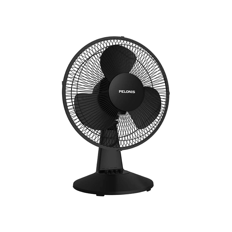 Pelonis 12-inch Oscillating Portable Table Fan - Black PFT30T2ABB-V ...